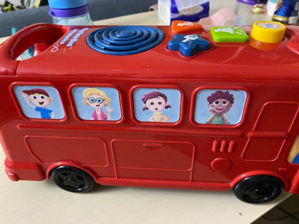 vtech playtime bus with phonics 紅色巴士, 兒童＆孕婦用品, 嬰兒玩具 - Carousell