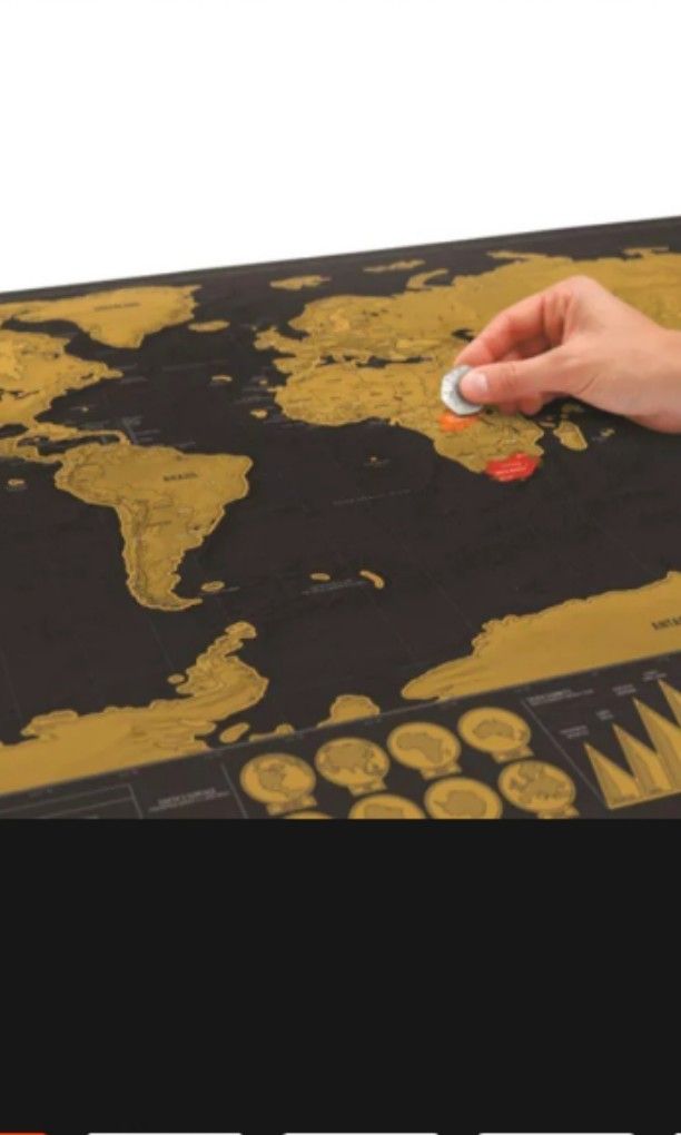 World Scratch map, Hobbies & Toys, Travel, Travel Essentials ...