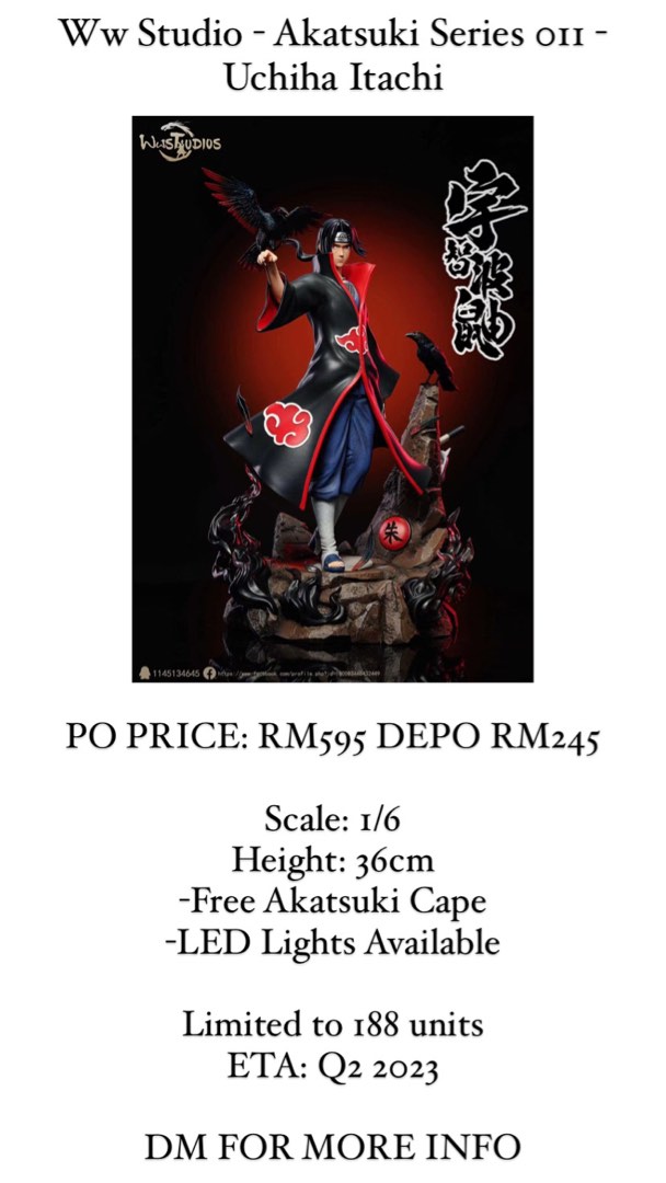 Ww Studio - Akatsuki Series 03 - Uchiha Itachi, Hobbies & Toys, Toys ...