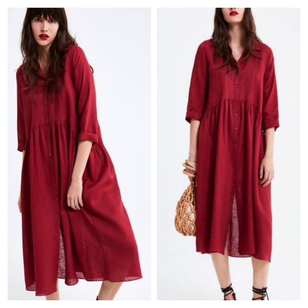 ZARA RED DRESS, Women's Fashion, Dresses & Sets, Dresses on Carousell