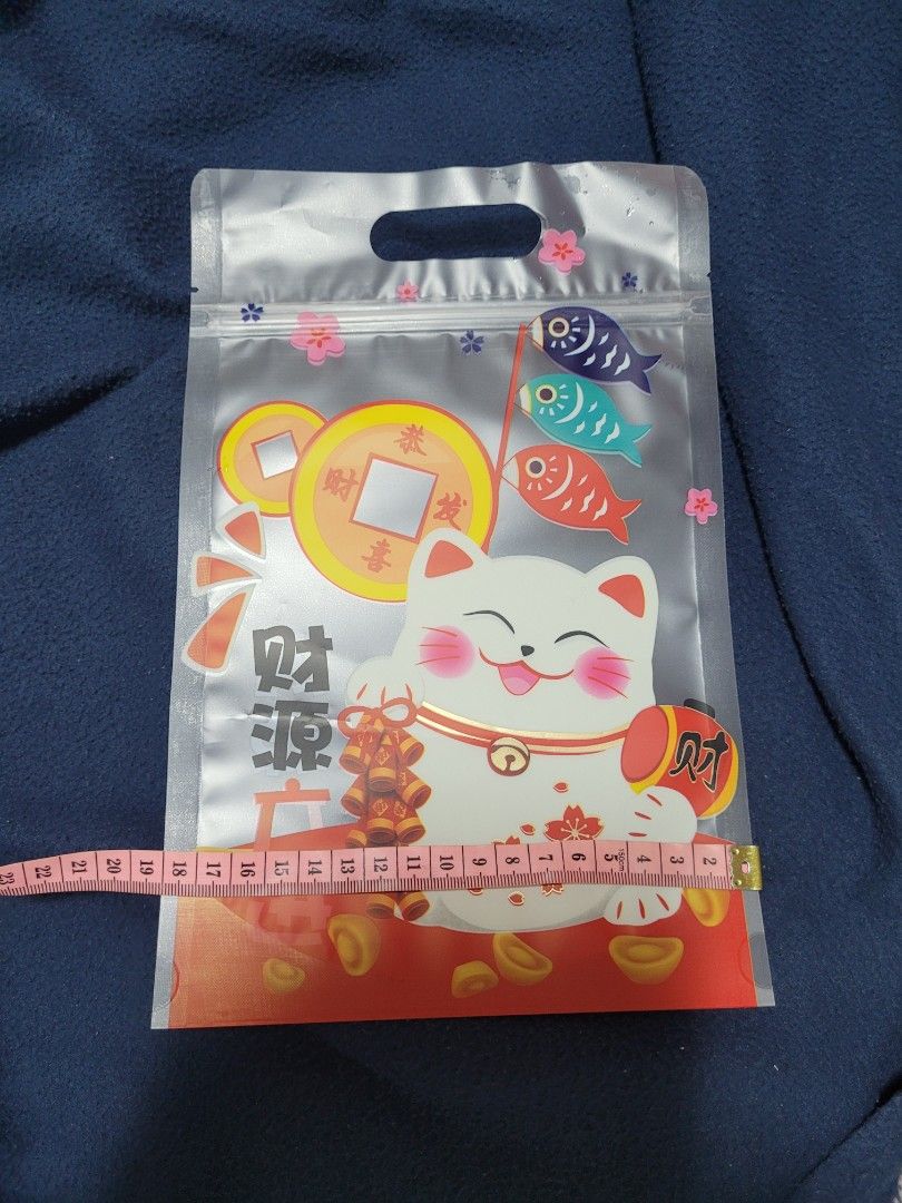Fortune Cat Ziplog bag reusable, Hobbies & Toys, Stationery & Craft ...