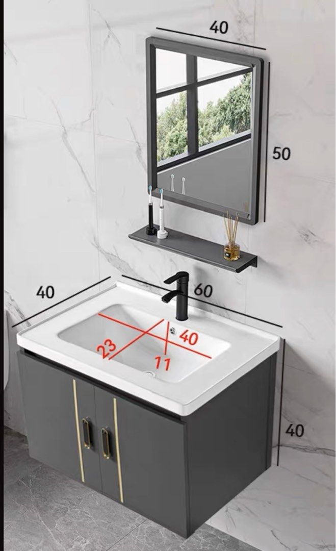 60Cm Vanity Cabinet ! in stock, Furniture & Home Living, Bathroom ...