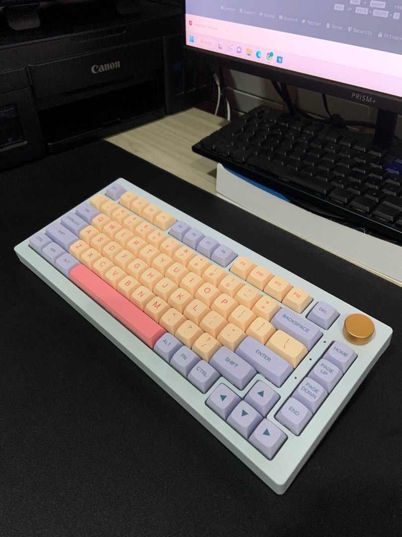 75% mechanical keyboard (Marshmallow keycaps), Computers & Tech, Parts & Accessories, Computer ...