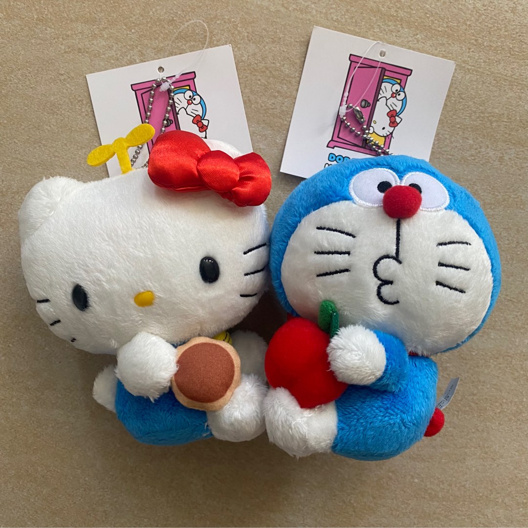全新日本限定 Hello Kitty x Doraemon crossover公仔一對, 興趣及遊戲, 玩具 & 遊戲類 - Carousell