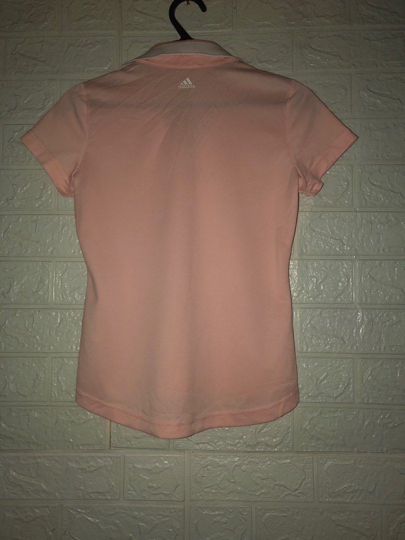 Adidas peach polo shirt, Women's Fashion, Tops, Blouses on Carousell