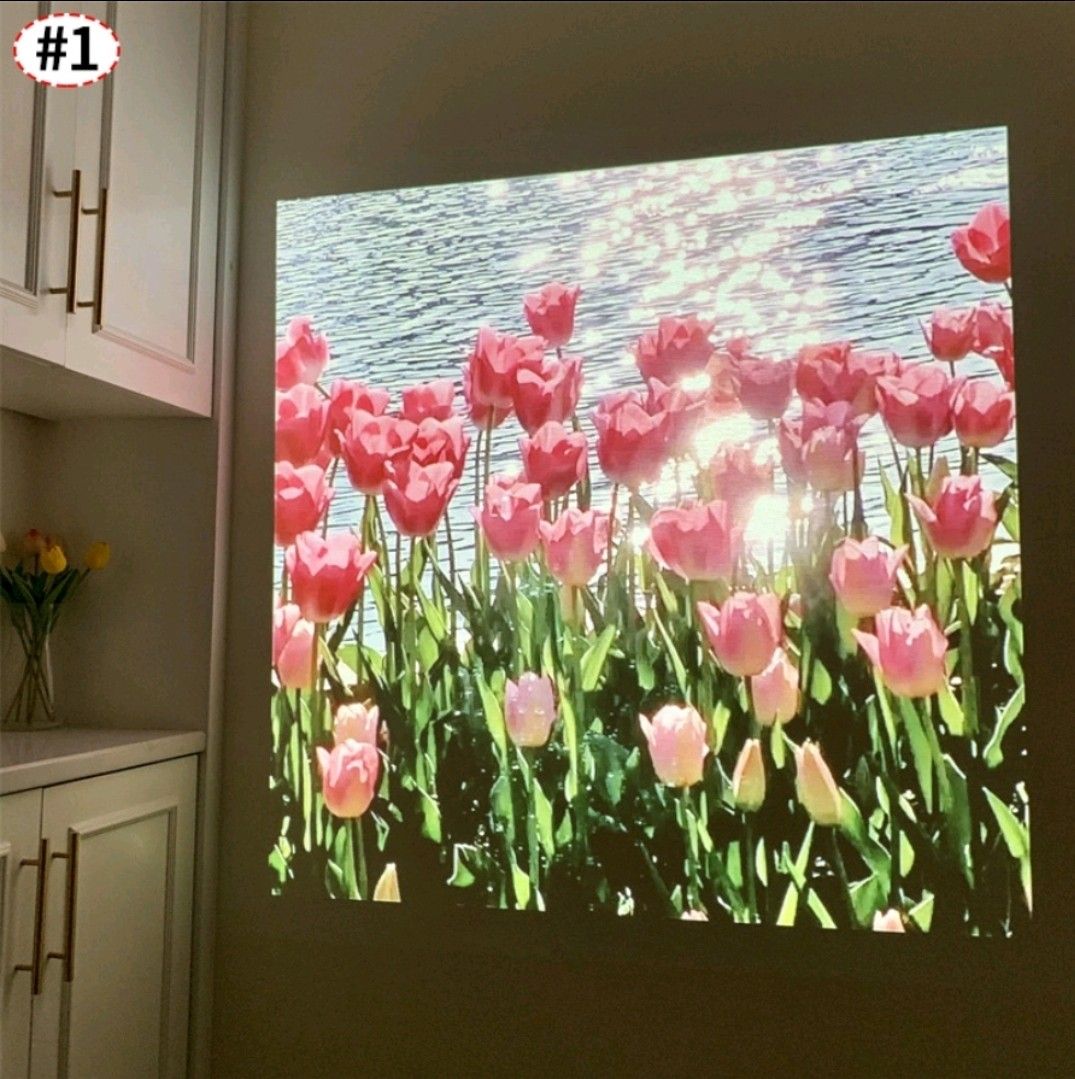 aesthetic y2k tiny projector with 5 scenery themed films sheets, TV ...