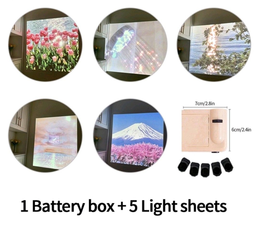 aesthetic y2k tiny projector with 5 scenery themed films sheets, TV ...