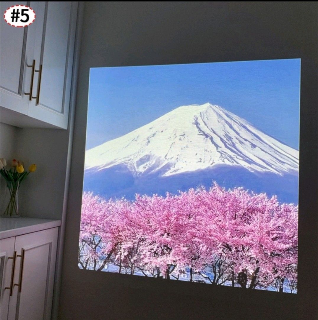aesthetic y2k tiny projector with 5 scenery themed films sheets, TV ...