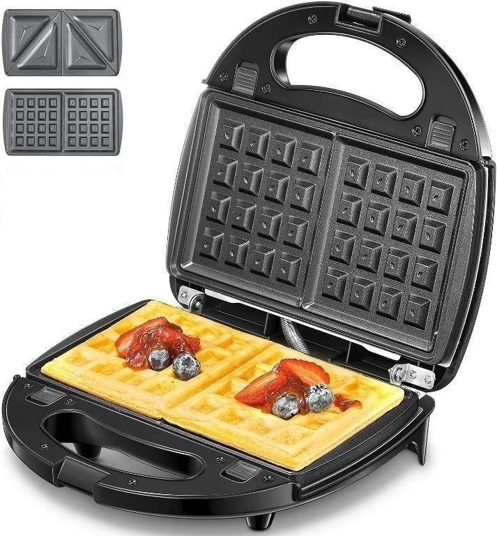 AICOK Deep Fill Sandwich Toaster,Waffle Maker with Detachable Non-Stick ...
