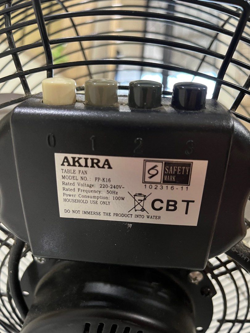 Akira 16 Inch Velocity Fan, Furniture & Home Living, Lighting & Fans ...