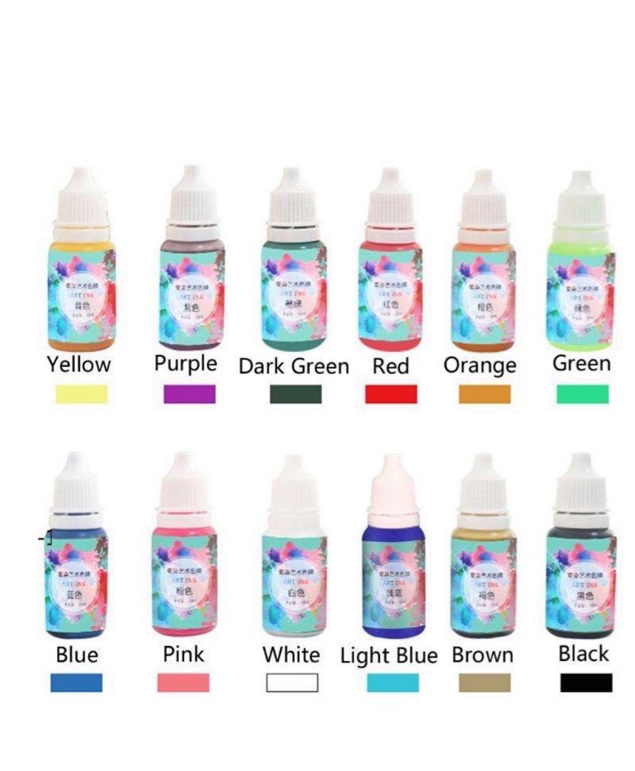 Alcohol-Based Drawing Inks Epoxy Resin Diffuse Liquid Pigment Crafts ...