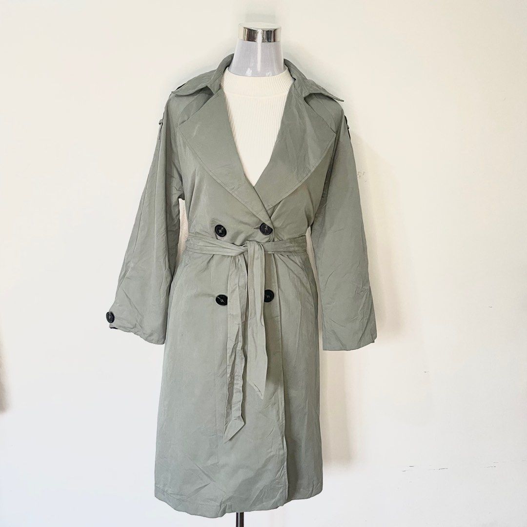 Army Green Parka Long Coat, Women's Fashion, Coats, Jackets and ...