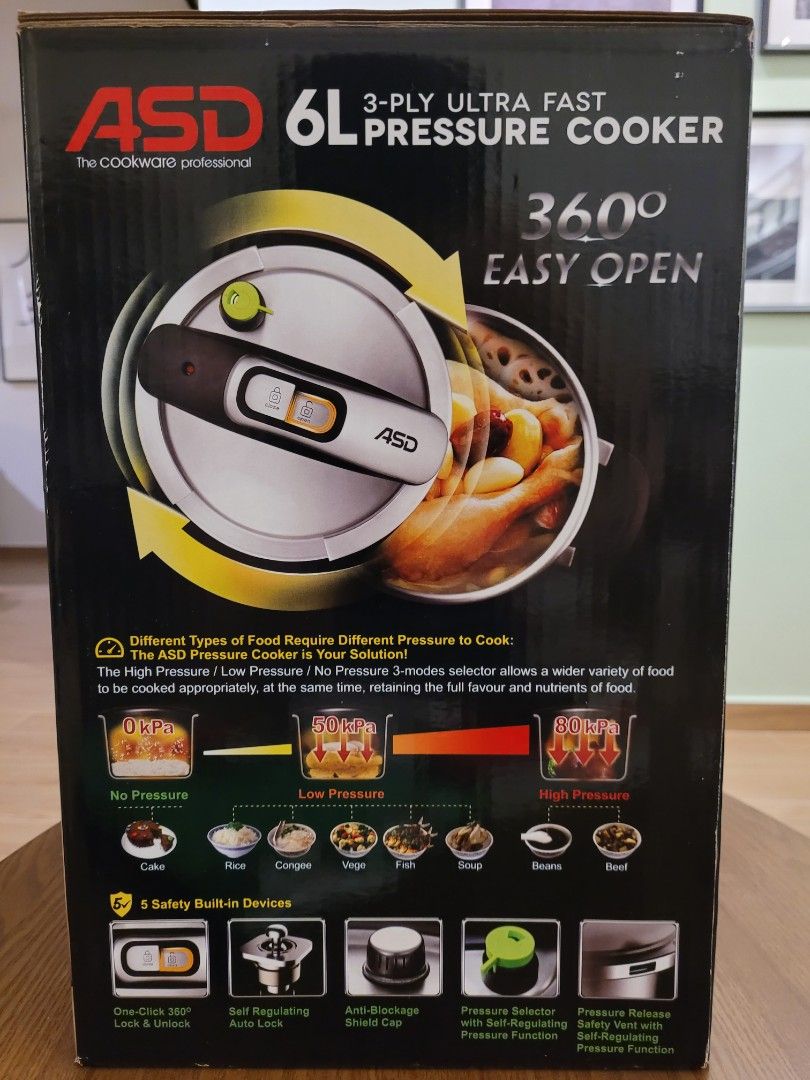 ASD 3-Ply Ultra Fast Pressure Cooker, TV & Home Appliances, Kitchen Appliances, Cookers on Carousell