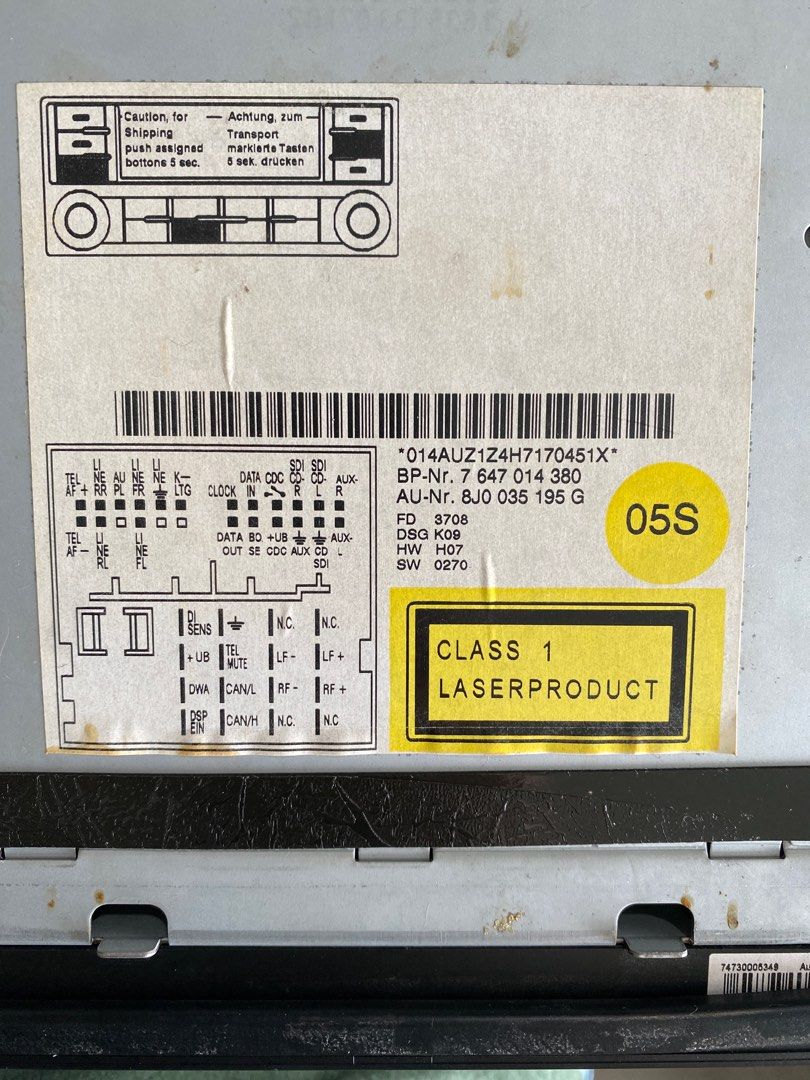 Audi TT Symphony Head Unit, Car Accessories, Electronics & Lights on ...