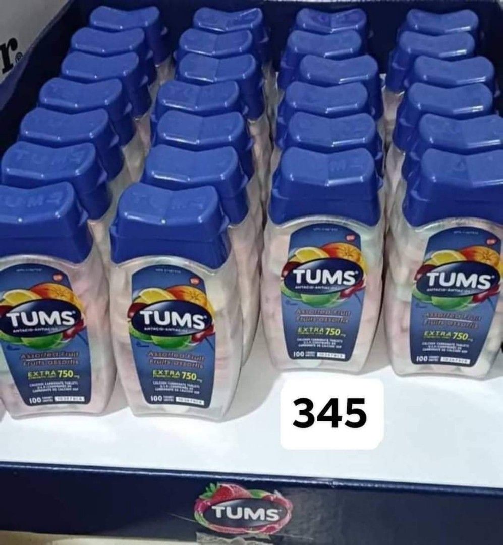 Authentic 100% Tums Big & small Are Onhand for Antacid Reflux, Health ...