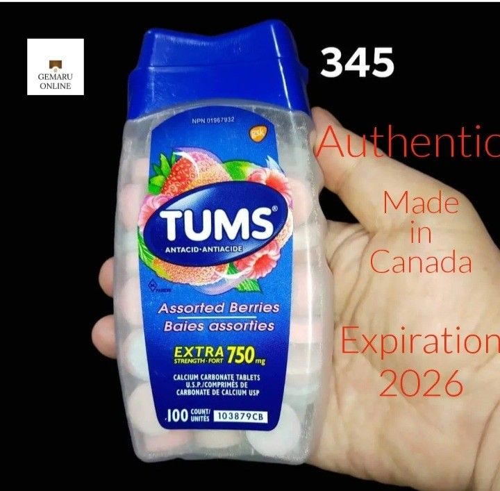 Authentic 100% Tums Big & small Are Onhand for Antacid Reflux, Health ...