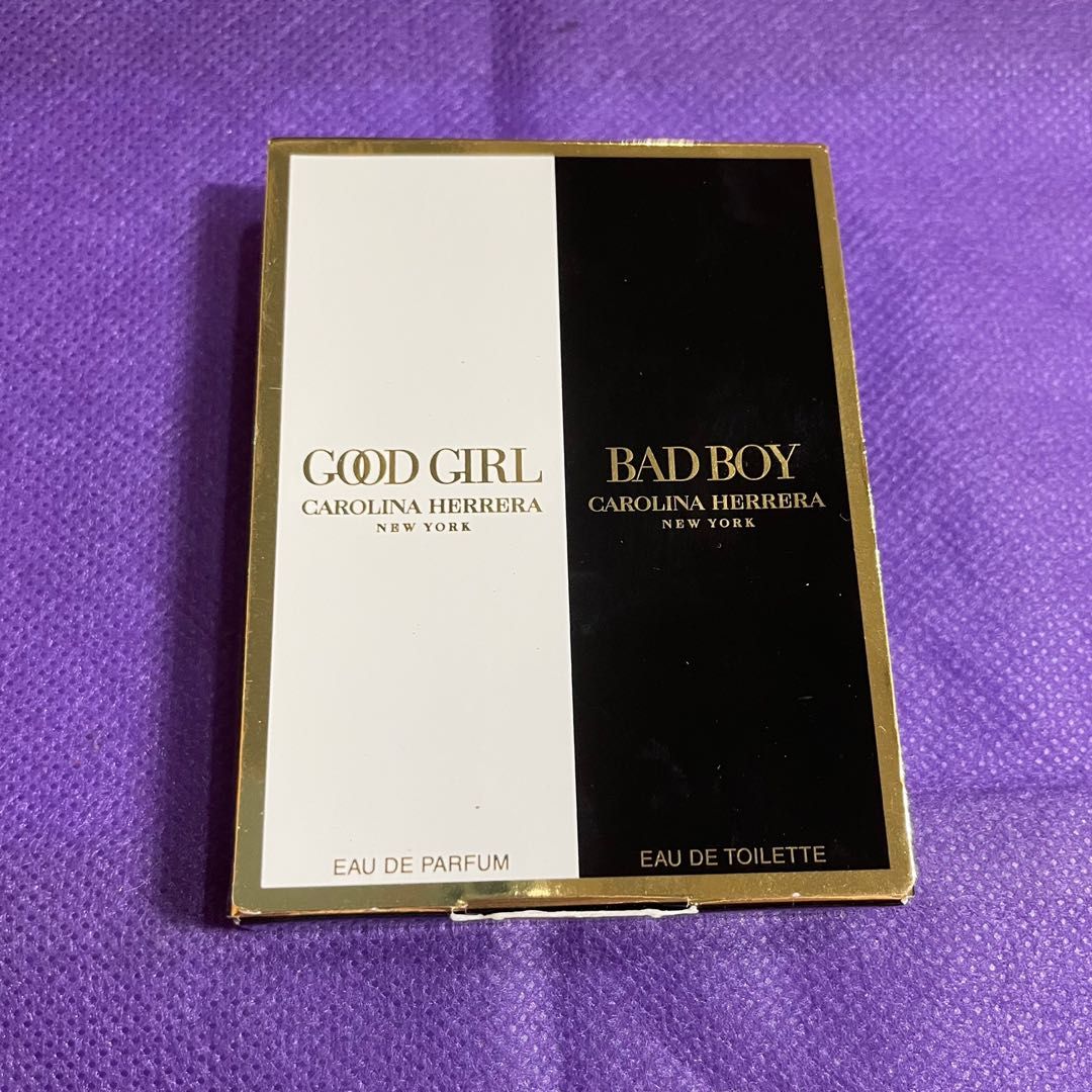 AUTHENTIC ORIGINAL Carolina Herrera good girl and bad boy perfume duo ...