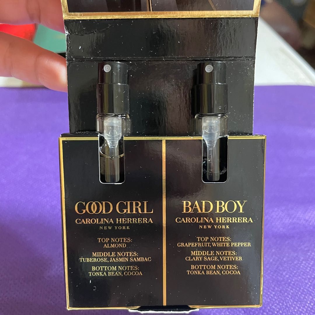 AUTHENTIC ORIGINAL Carolina Herrera good girl and bad boy perfume duo ...
