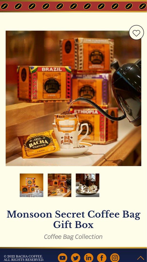 Bacha Coffee - India (12 coffee bags), Food & Drinks, Beverages on ...