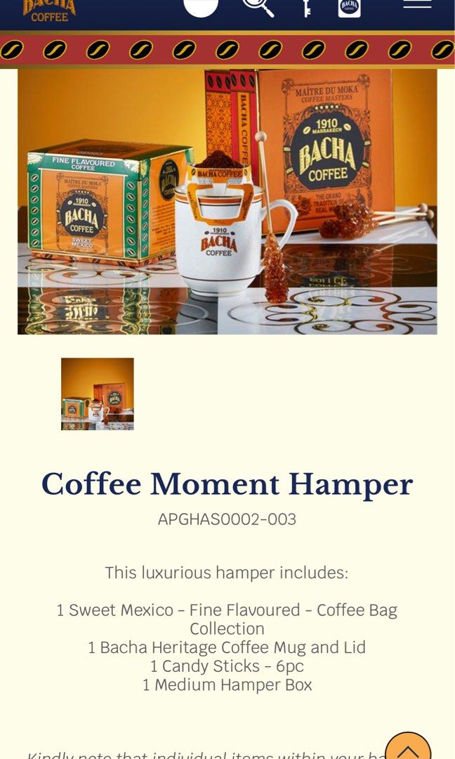 Bacha Coffee Luxurious Hamper, Food & Drinks, Gift Baskets & Hampers on ...