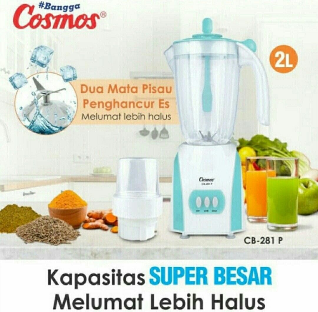 Blender Plastik 2 Liter Codmos, Kitchen & Appliances on Carousell