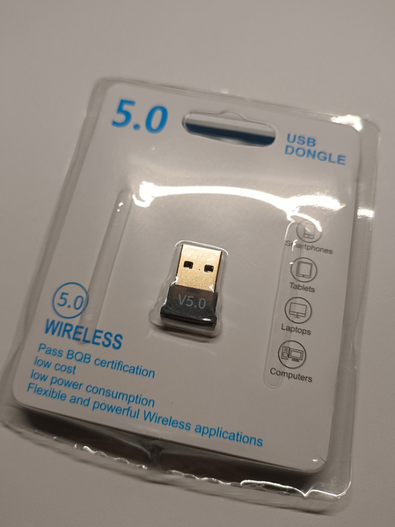 Bluetooth 5.0 Wireless USB Dongle Adapter Receiver Laptop Desktop ...