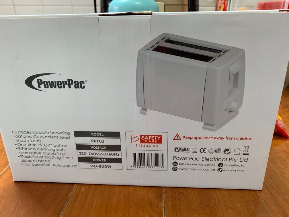 Bread toaster - Powerpac, TV & Home Appliances, Kitchen Appliances ...