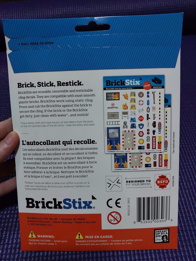 BrickStix LEGO Sticker - Rescue, Hobbies & Toys, Stationary & Craft ...