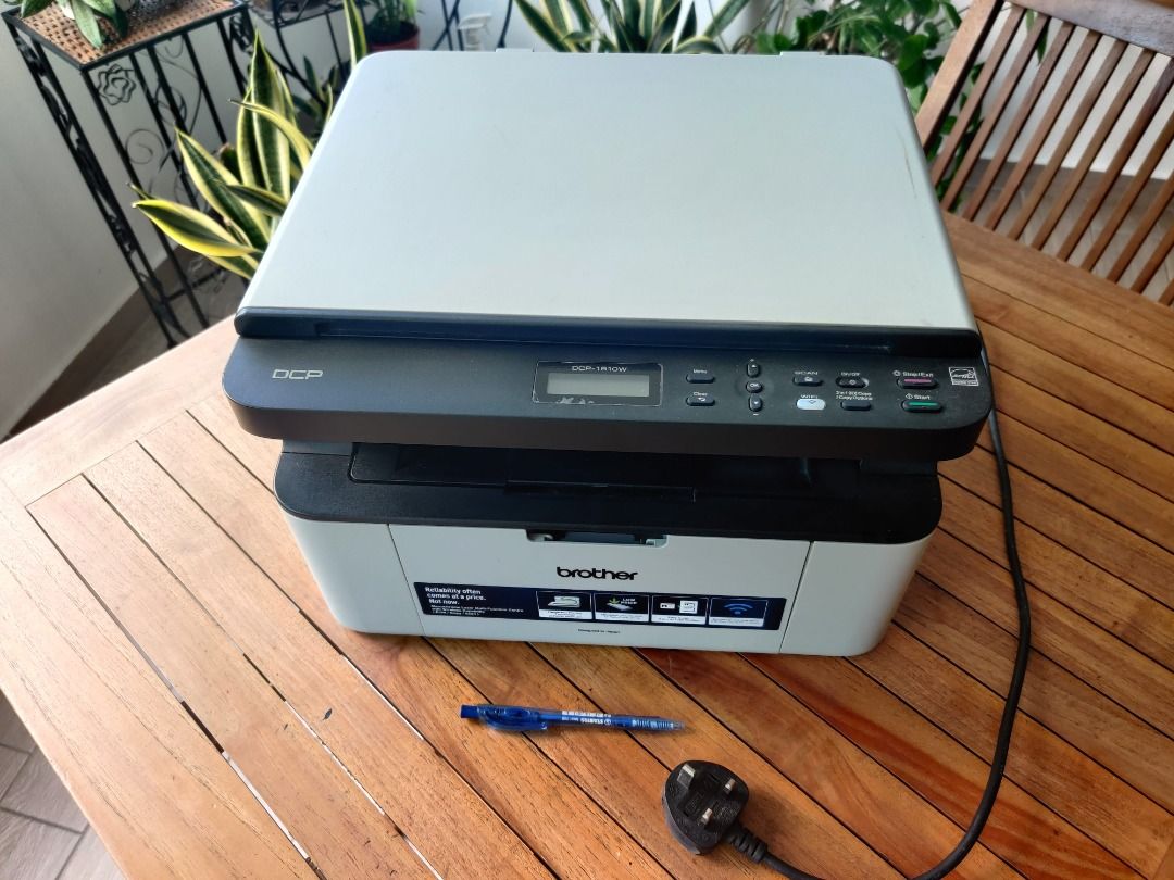 Brother DCP-1610W Wireless Multi-function Monochrome Laser Printer Flat ...