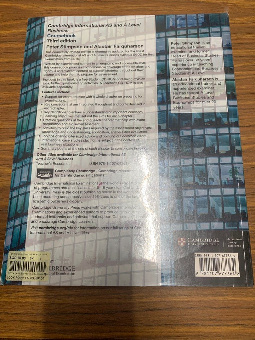 Cambridge AS and A Levels Business Course Book, Hobbies & Toys, Books ...