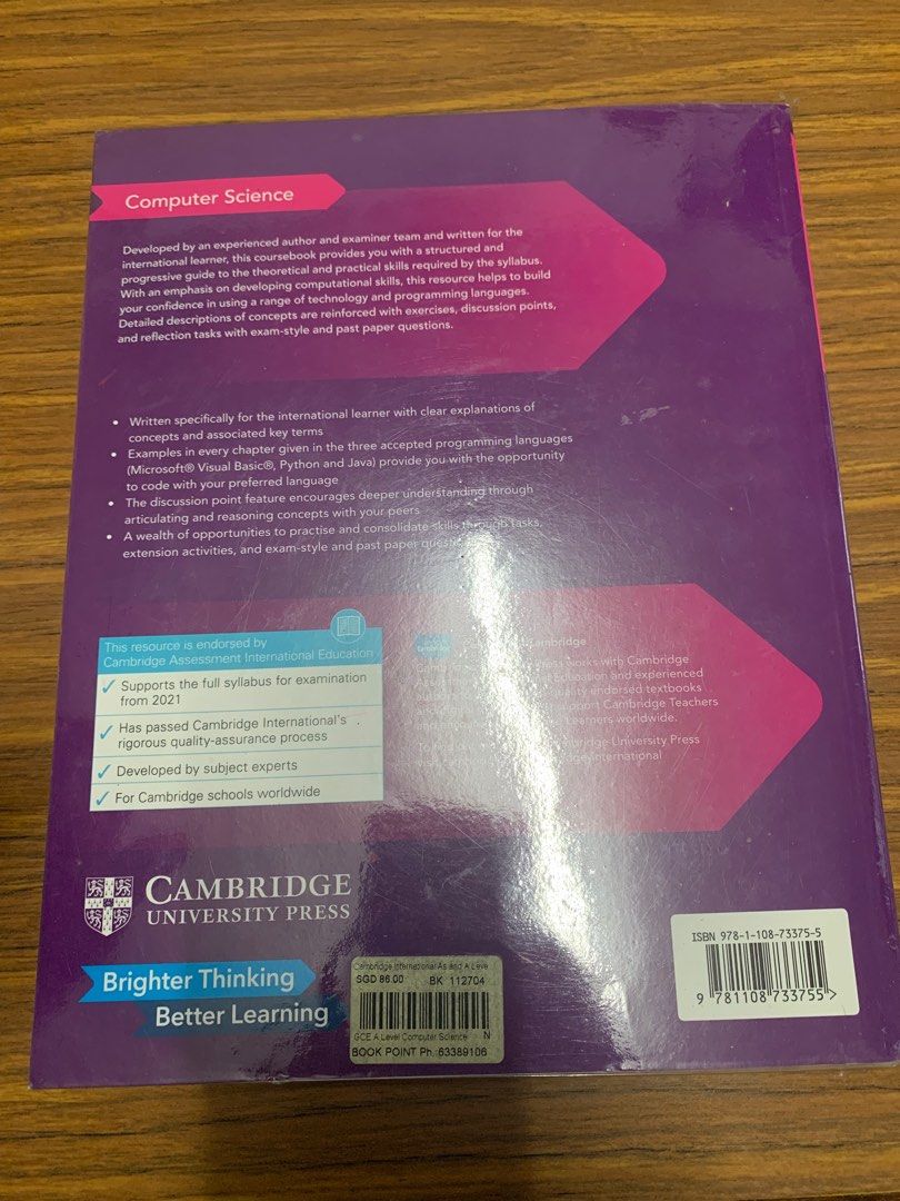 Cambridge AS and A Levels Computer Science Coursebook, Hobbies & Toys ...