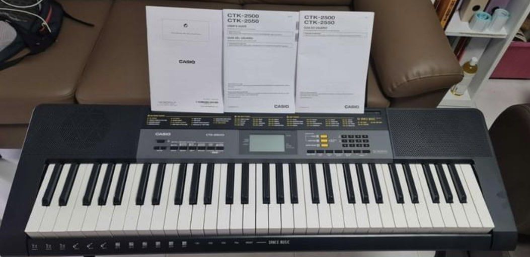 Casio CTK-2500 digital keyboard with stand and books, Hobbies & Toys ...