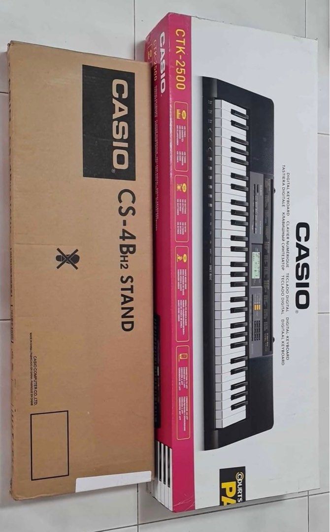 Casio CTK-2500 digital keyboard with stand and books, Hobbies & Toys, Music & Media, Musical ...