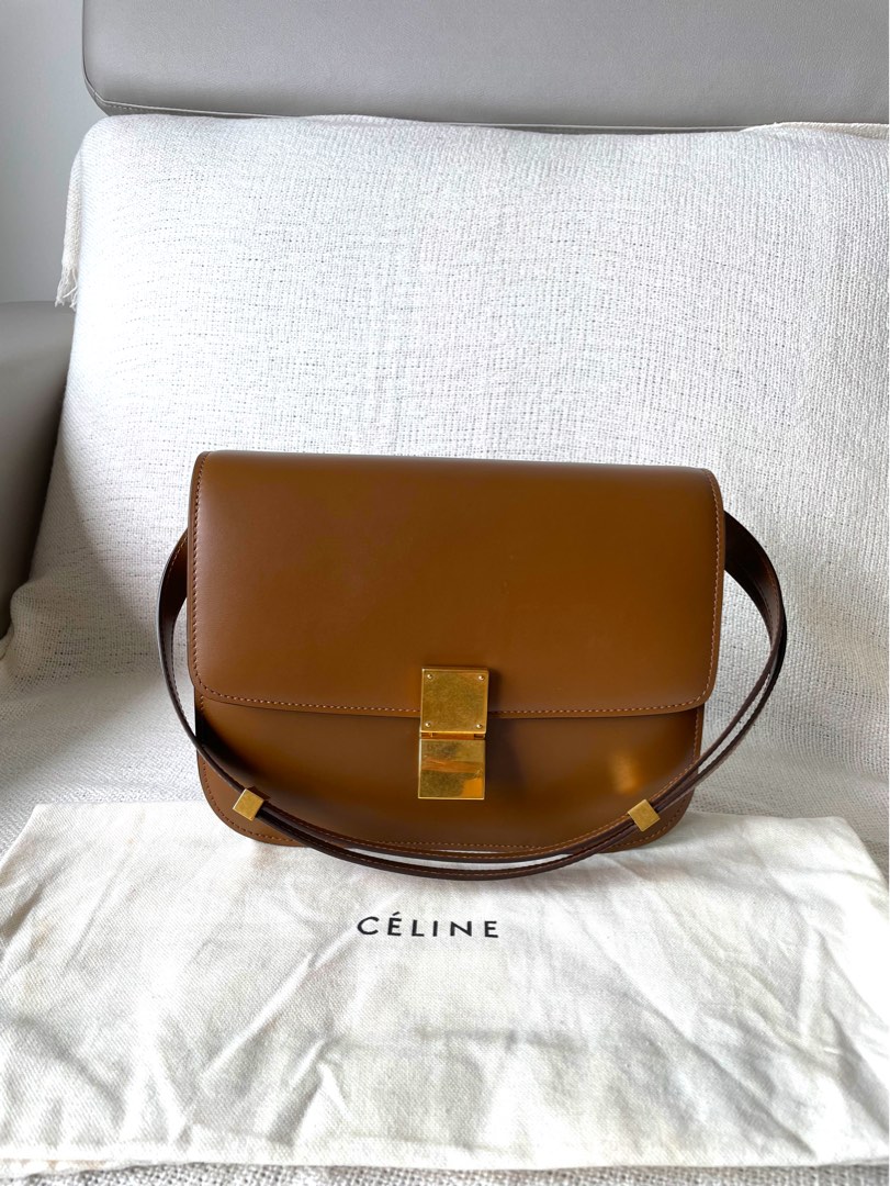 Celine Medium Box Bag In Camel, Luxury, Bags & Wallets on Carousell