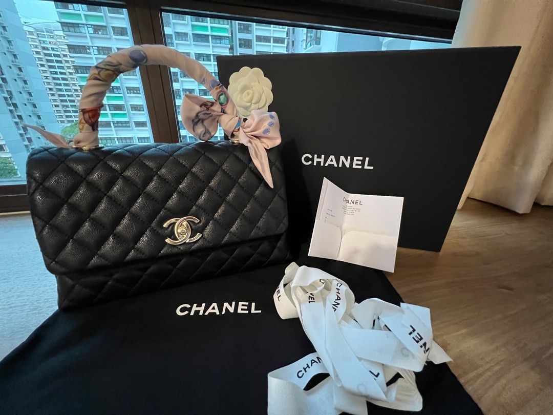 Chanel Coco Medium Caviar LGHW, Luxury, Bags & Wallets on Carousell