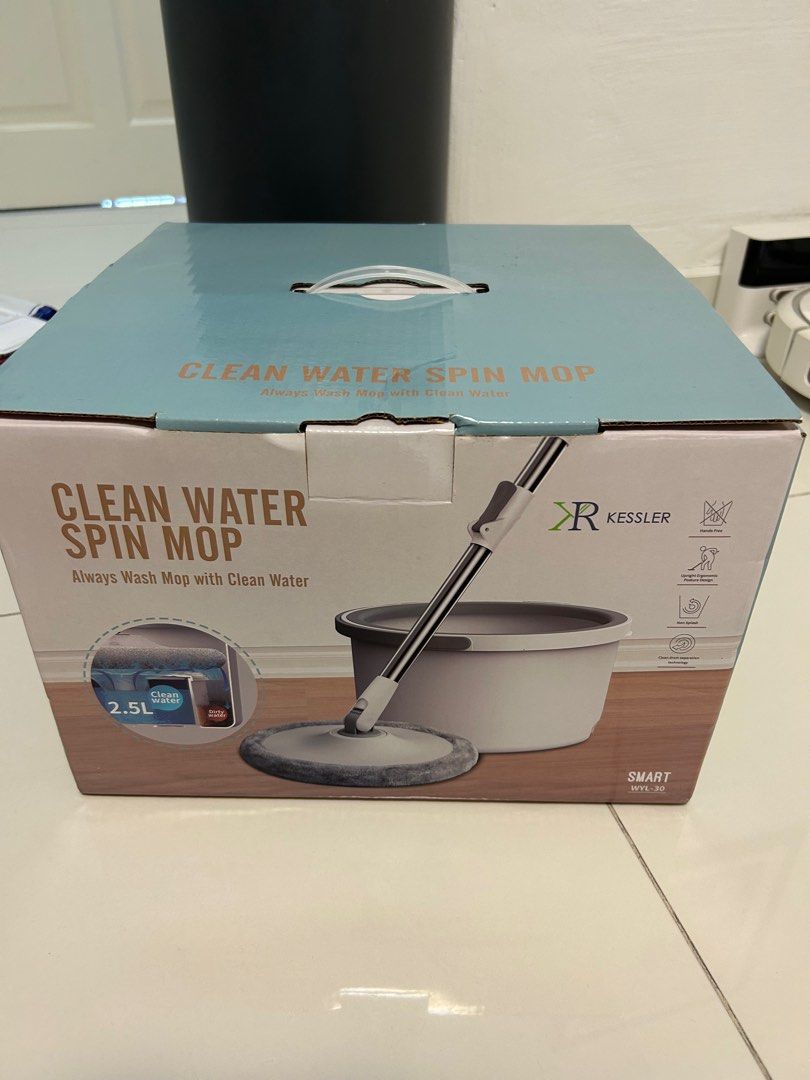 Clean water spin mop, Furniture & Home Living, Cleaning & Homecare ...