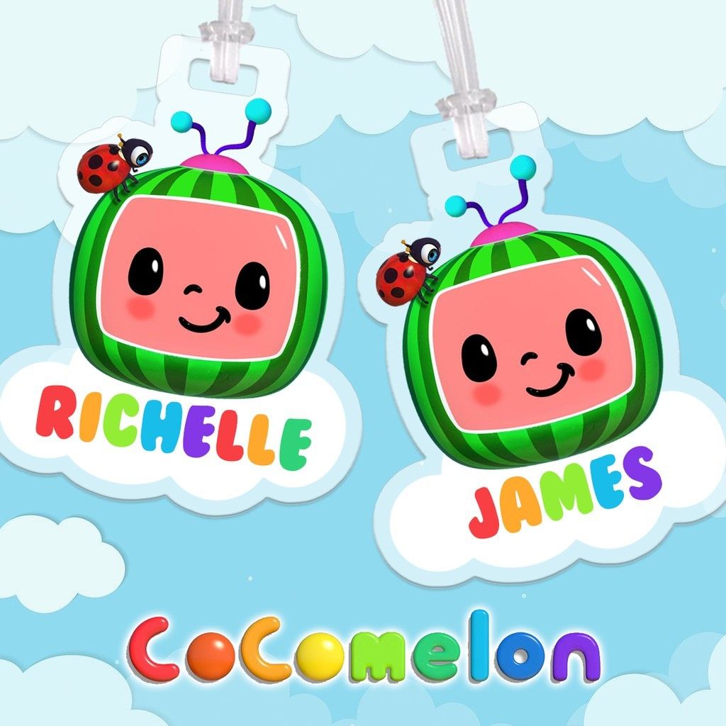 Cocomelon Bag Tag Luggage Custom Name Gift Customised Kids, Hobbies ...