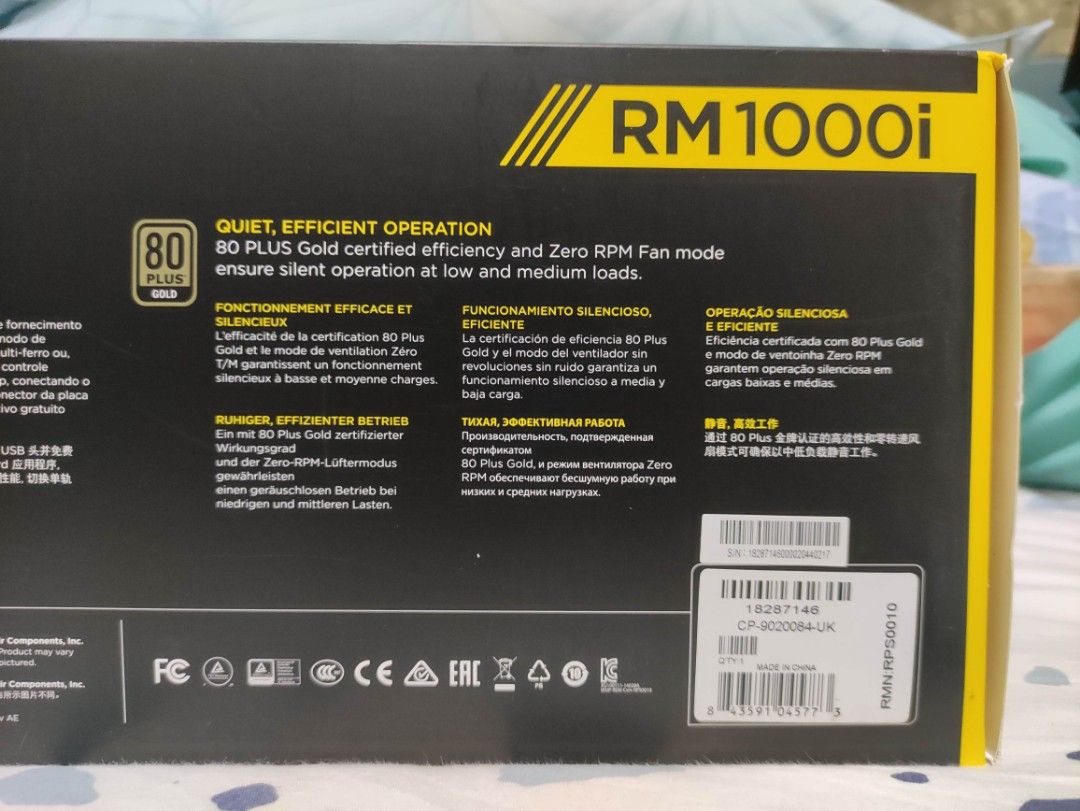 Corsair RM1000i PSU, Computers & Tech, Parts & Accessories, Computer ...