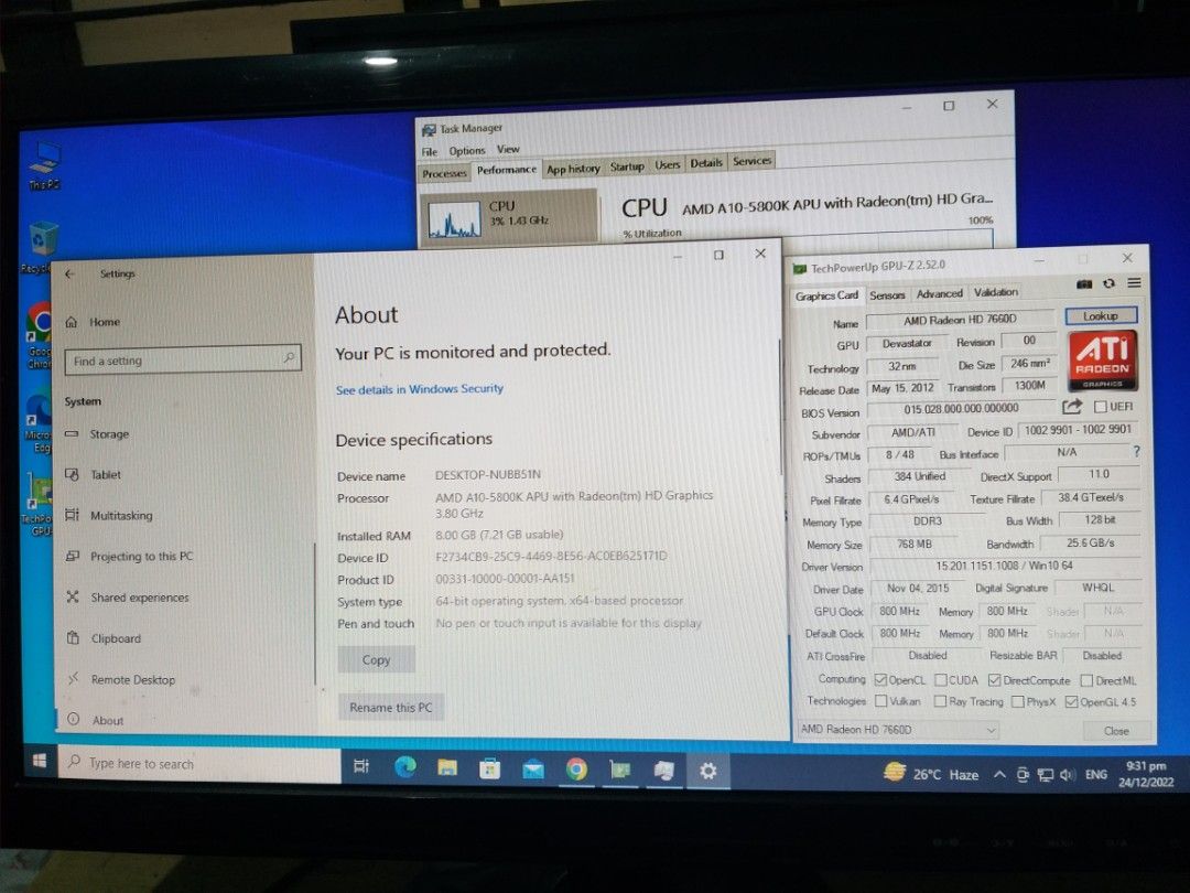 CPU A10/ system unit inly, Computers & Tech, Desktops on Carousell