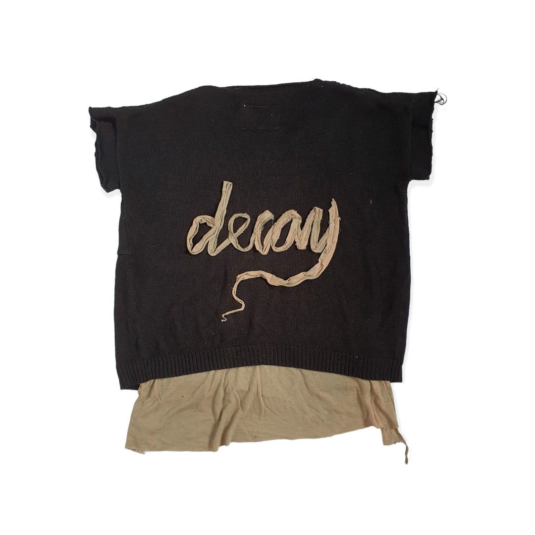 Decaying destroyed overlayed knit shirt, Men's Fashion, Tops & Sets ...