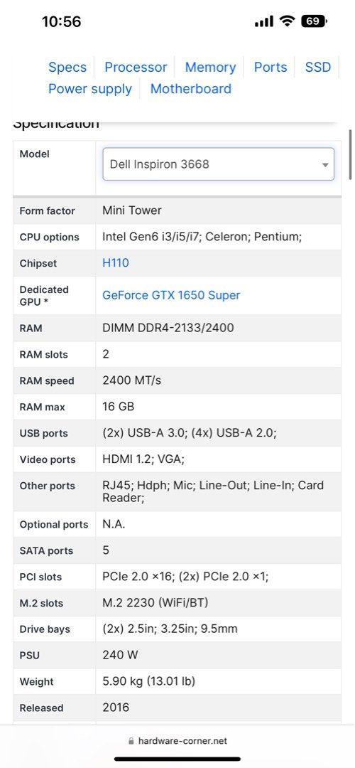 DELL INSPIRON 3668, Computers & Tech, Desktops on Carousell