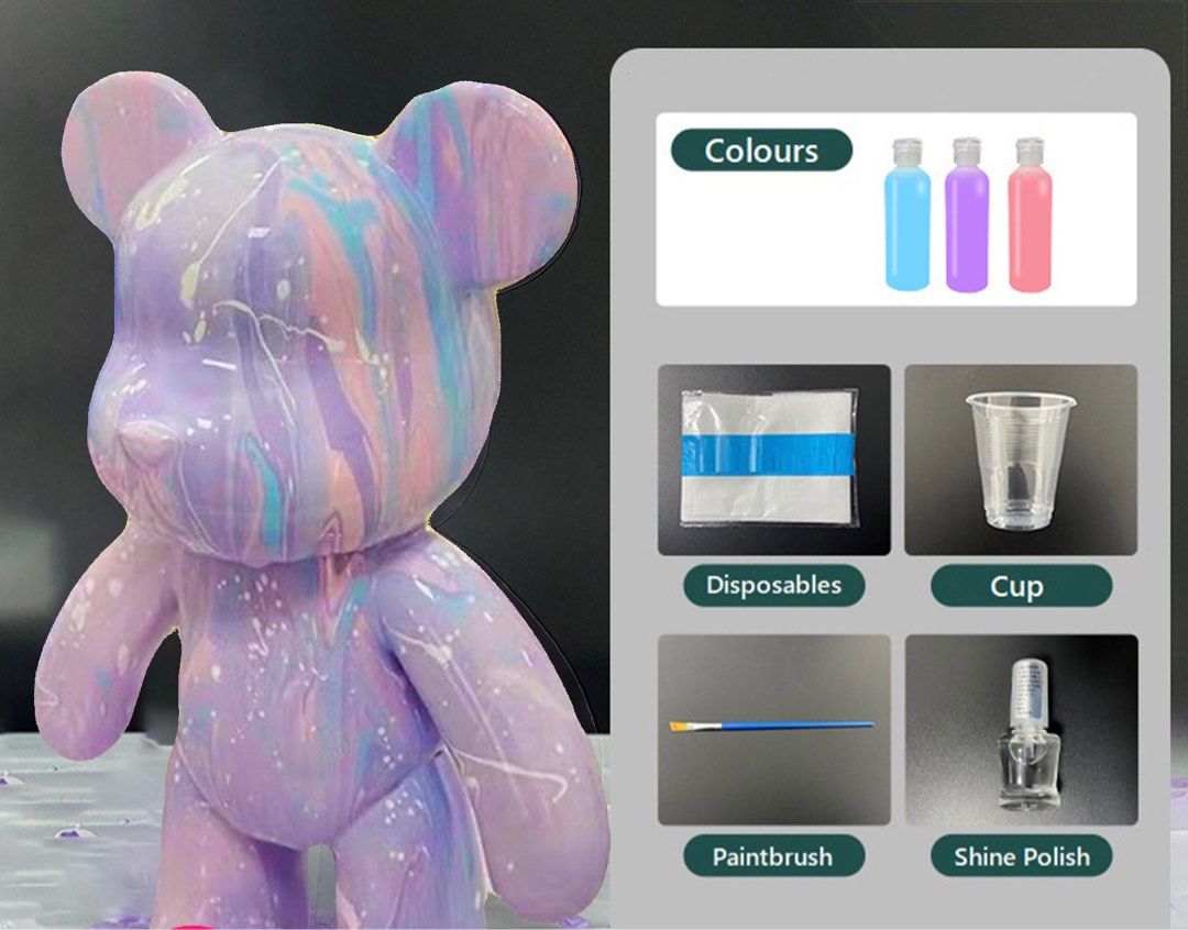 DIY fluid bearbrick 23cm with free tools, Hobbies & Toys, Stationery ...