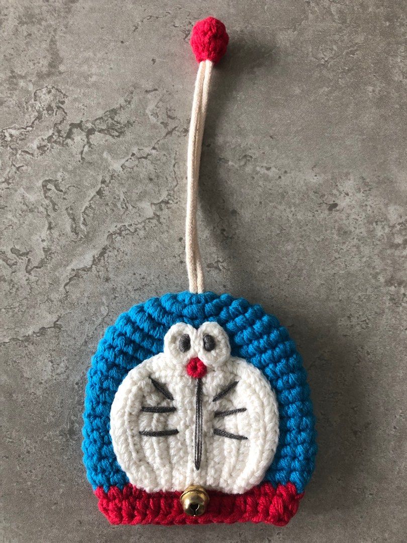 Doraemon Knit keychain, Hobbies & Toys, Stationery & Craft, Handmade ...