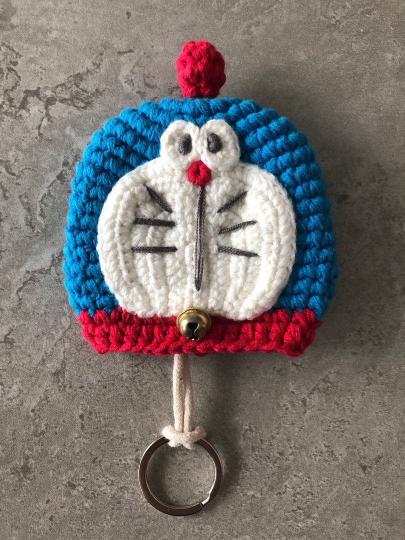 Doraemon Knit keychain, Hobbies & Toys, Stationery & Craft, Handmade ...