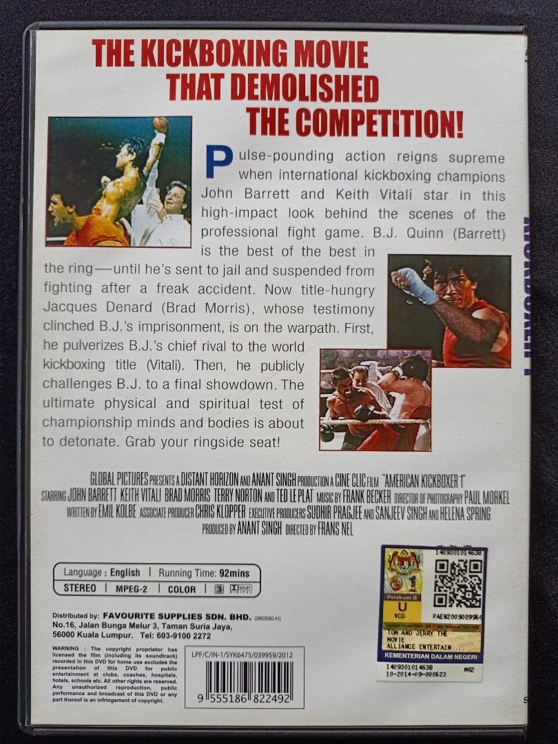 DVD American Kickboxer 1, Hobbies & Toys, Music & Media, CDs & DVDs on ...