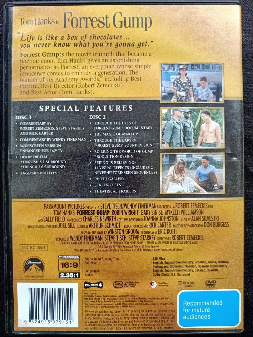 DVD Forrest Gump, Hobbies & Toys, Music & Media, CDs & DVDs on Carousell
