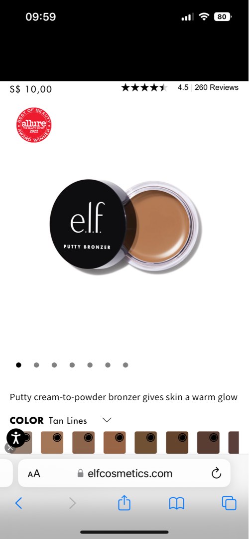 Elf putty bronzer in tan lines, Beauty & Personal Care, Face, Makeup on ...