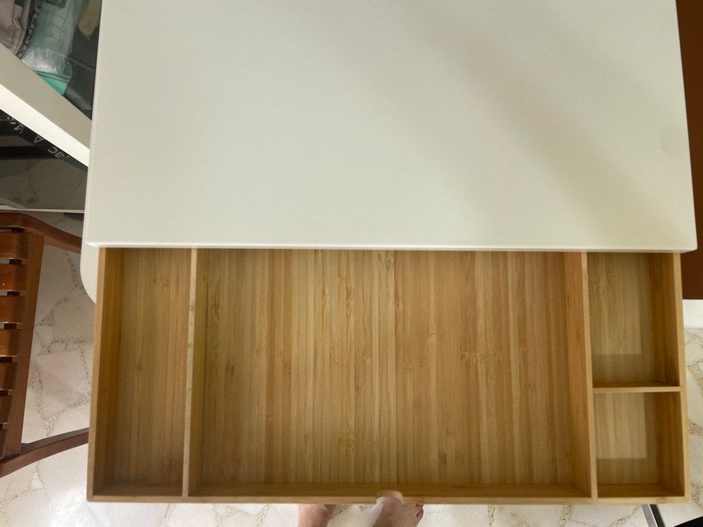 Elloven Ikea Monitor Stand with Drawer, Furniture & Home Living, Home ...