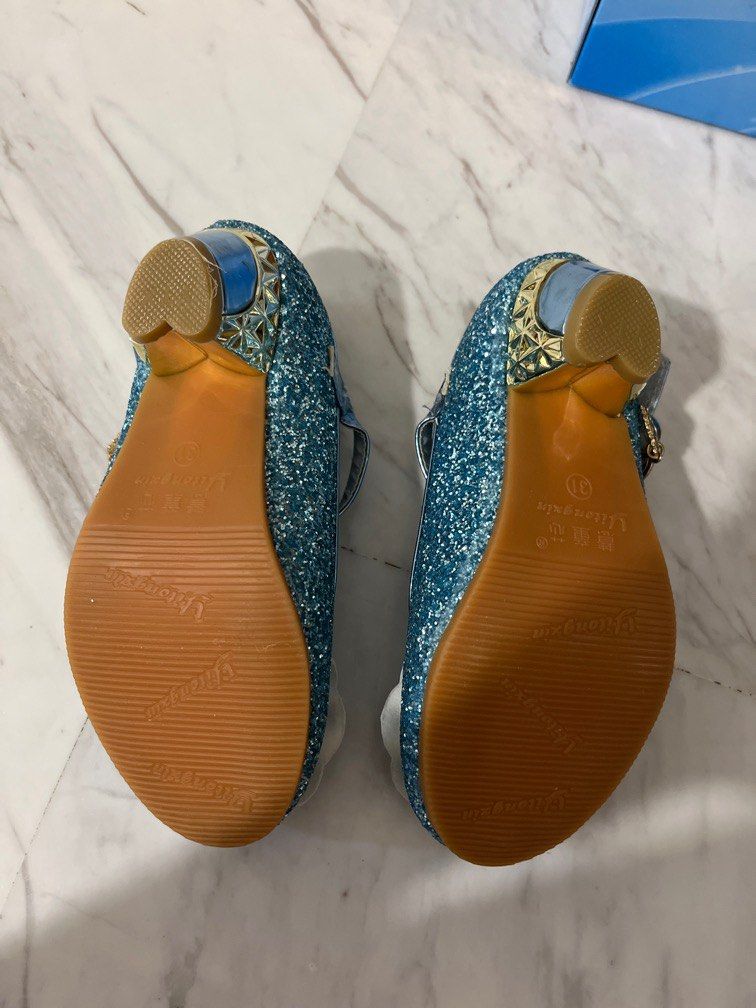 elsa frozen girl high heels blue gem shiny, Babies & Kids, Babies ...