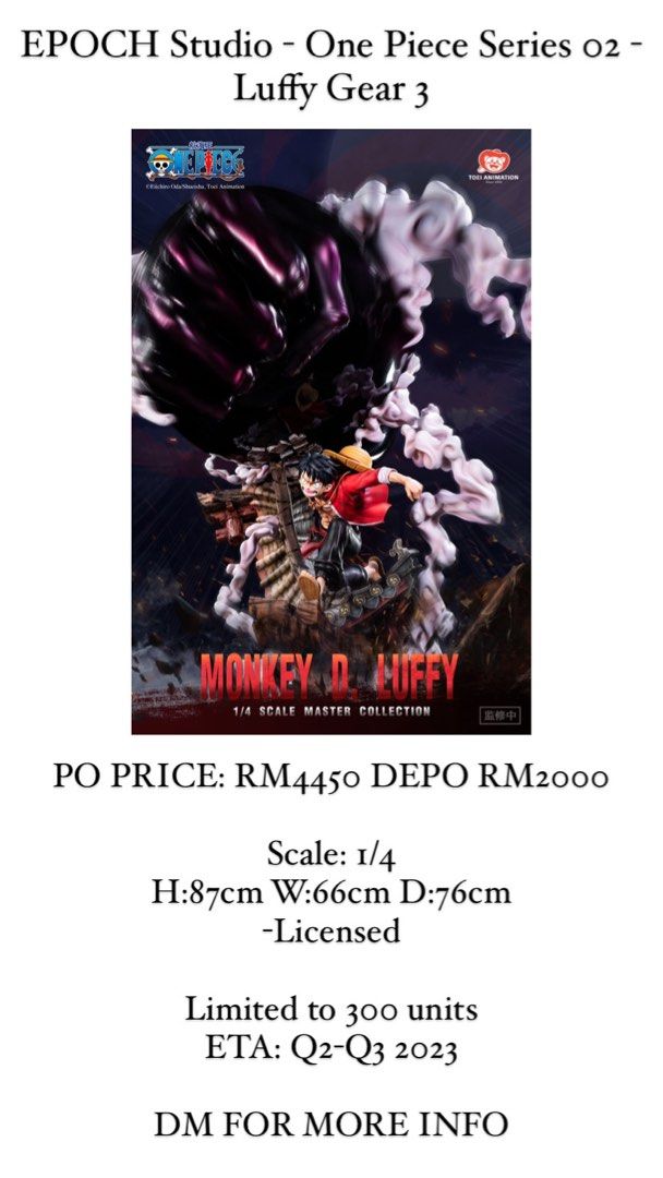 EPOCH Studio - One Piece Series 02 - Luffy Gear 3, Hobbies & Toys, Toys & Games on Carousell